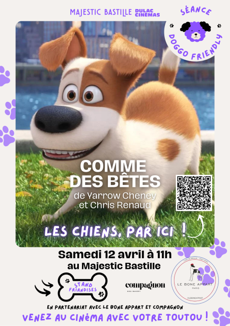 Séance Doggo Friendly : Comme des bêtes de Yarrow Cheney, Chris Renaud ...